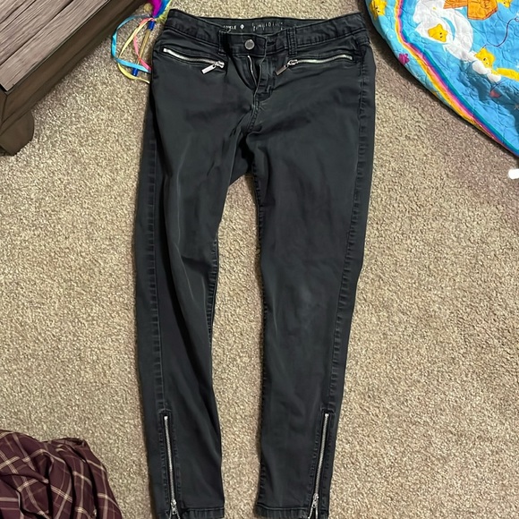 Jennifer Lopez | Jeans | Grey Skinny Ankle Jeans Zippers | Poshmark